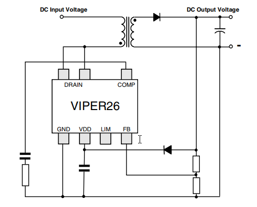 VIPER26 Fixed Frequency Switching Converters - STMicro | Mouser